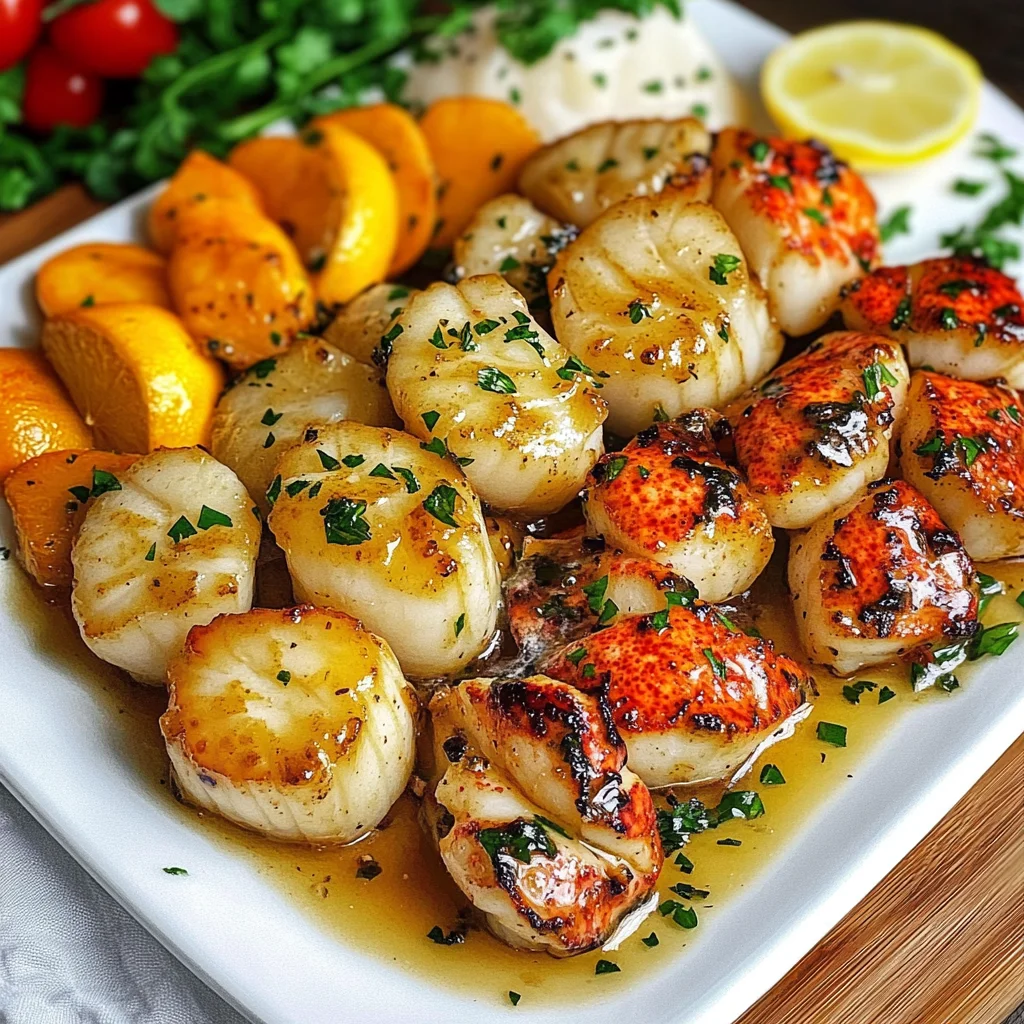 Garlic Butter Lobster & Scallops: A Luxurious & Easy Seafood Feast - Lora Chef
