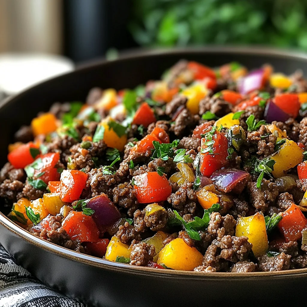 Easy Mediterranean Ground Beef Stir Fry - Lora Chef