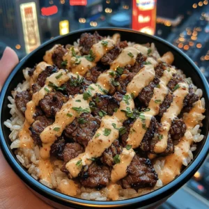 Sweet and Spicy Beef Rice Bowls with Chili Lime Sauce - Lora Chef