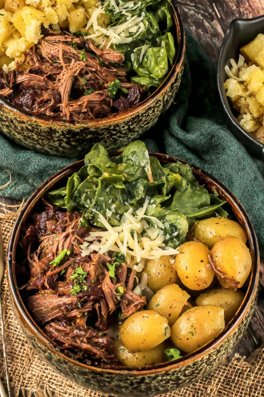 Crockpot Chipotle Pineapple Pot Roast Bowls - Lora Chef