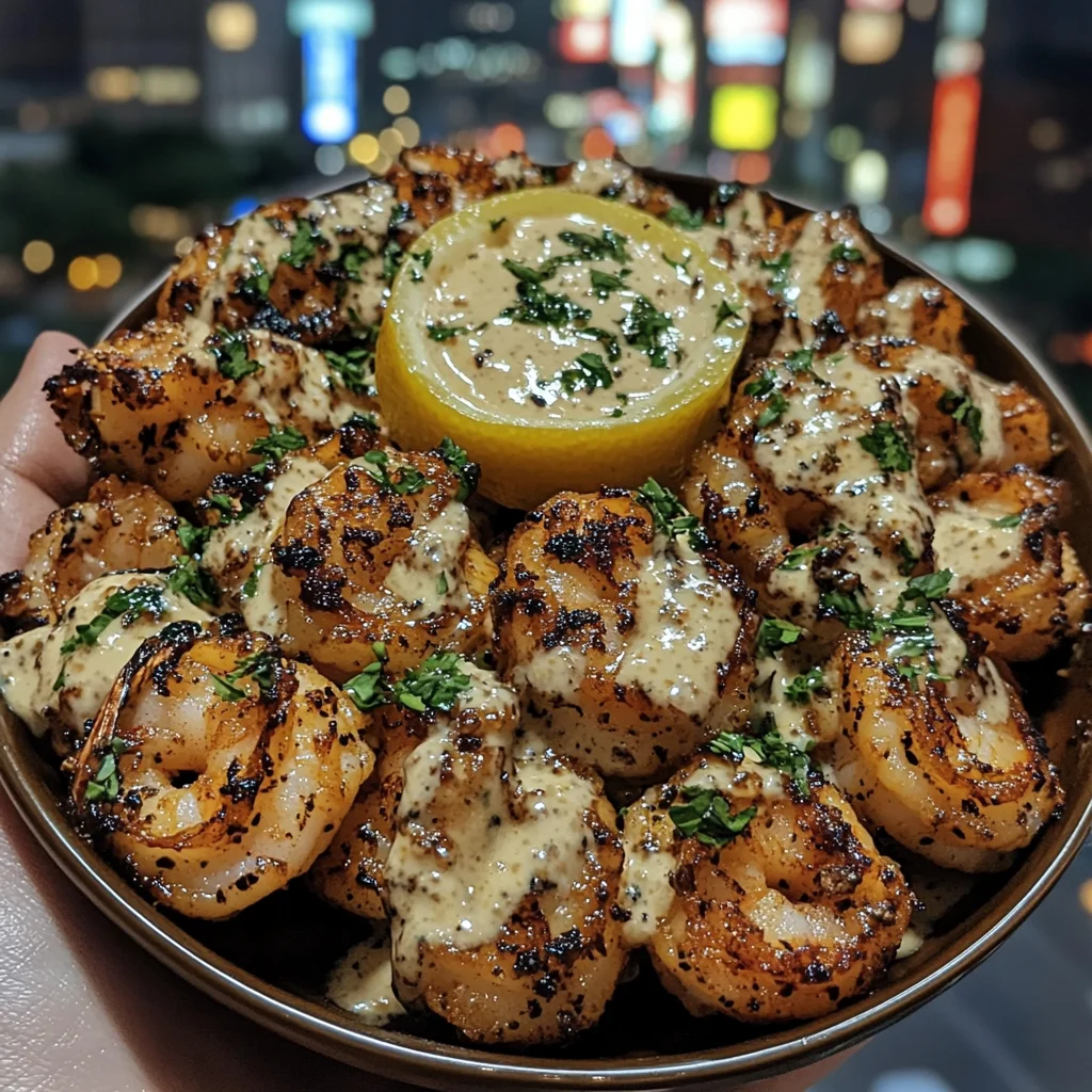 Garlic Butter Shrimp Poppers with Tangy Lemon Dip - Lora Chef