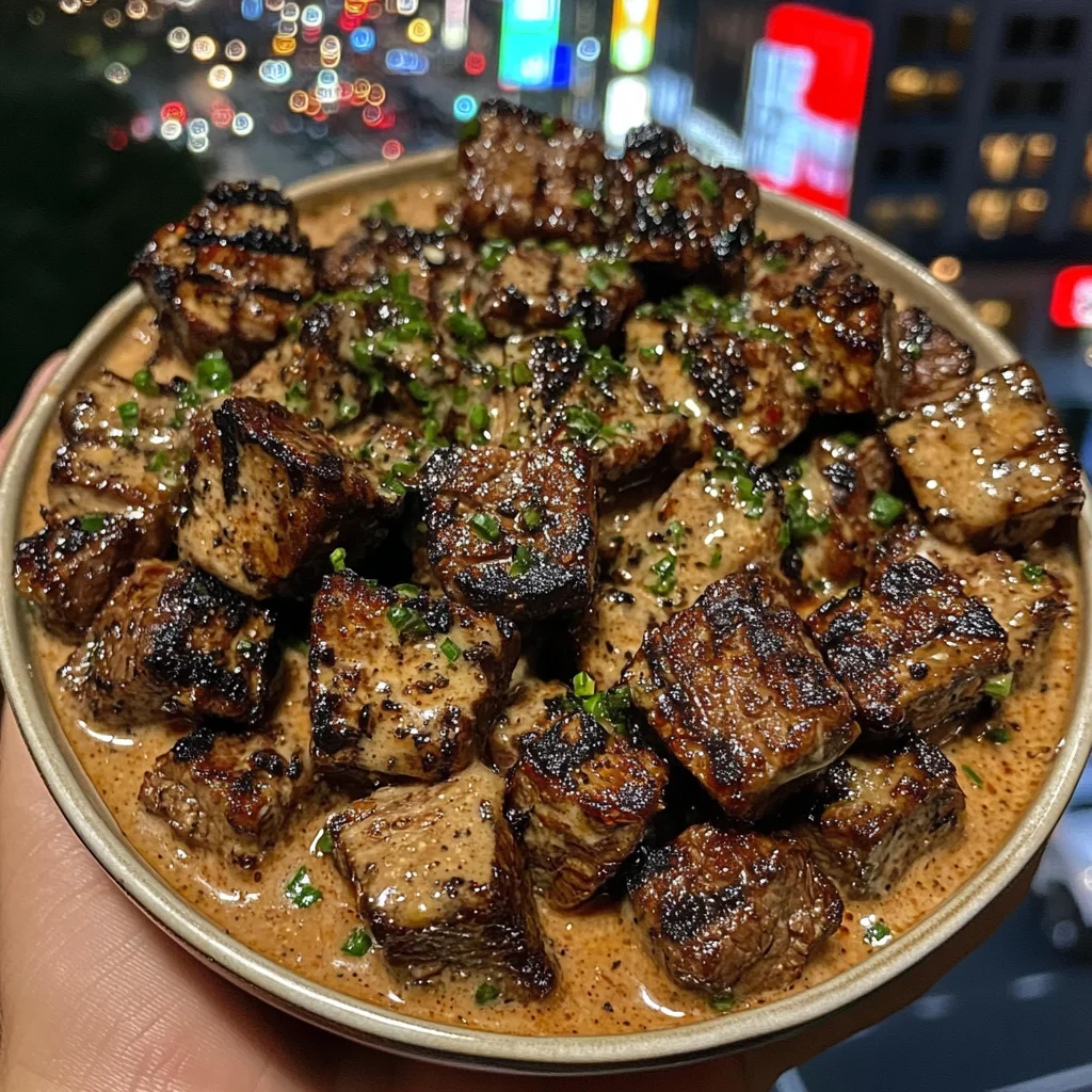 Korean BBQ Beef Cubes with Spicy Garlic Sauce - Lora Chef