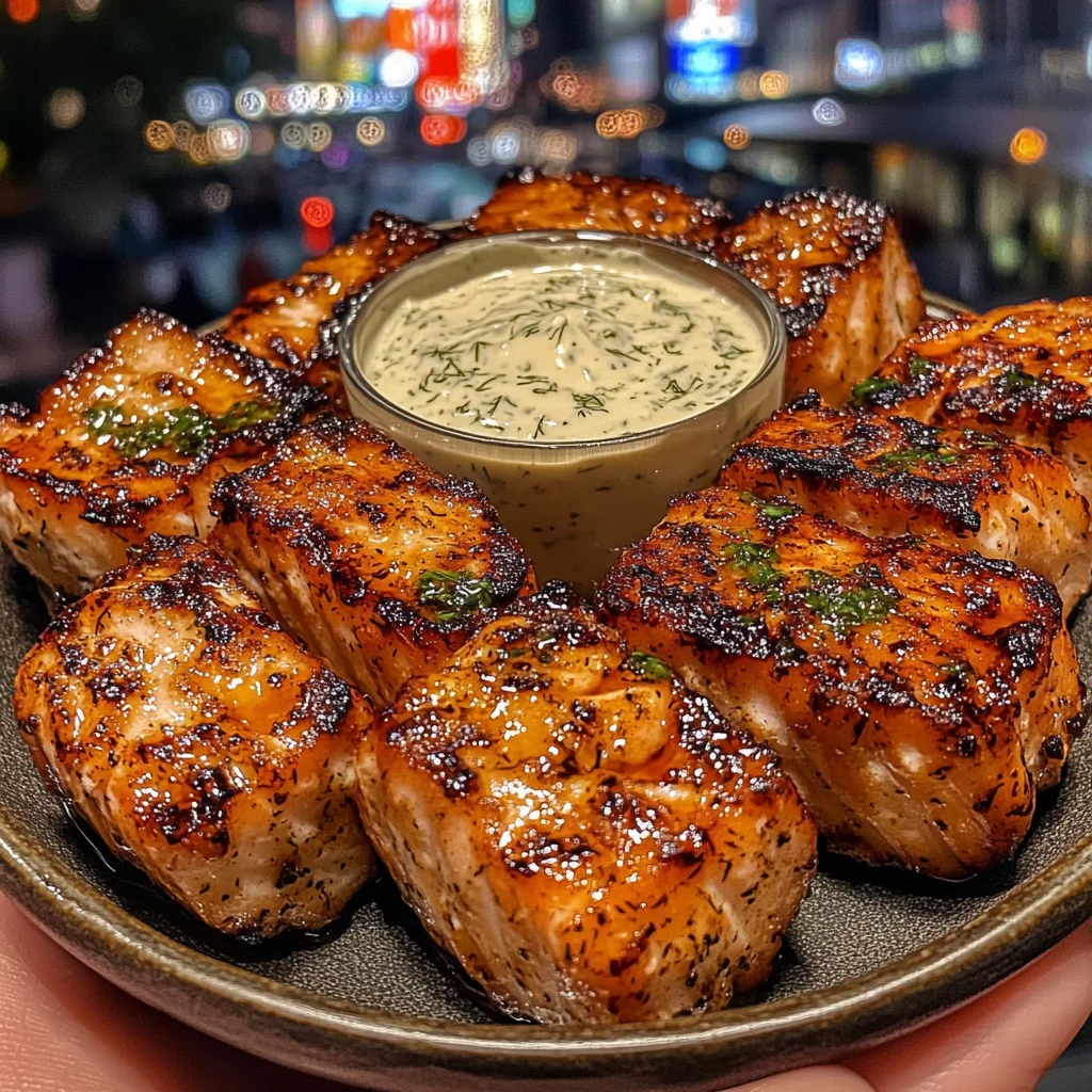 Cajun Fish Cubes with Cool Dill Dip - Lora Chef