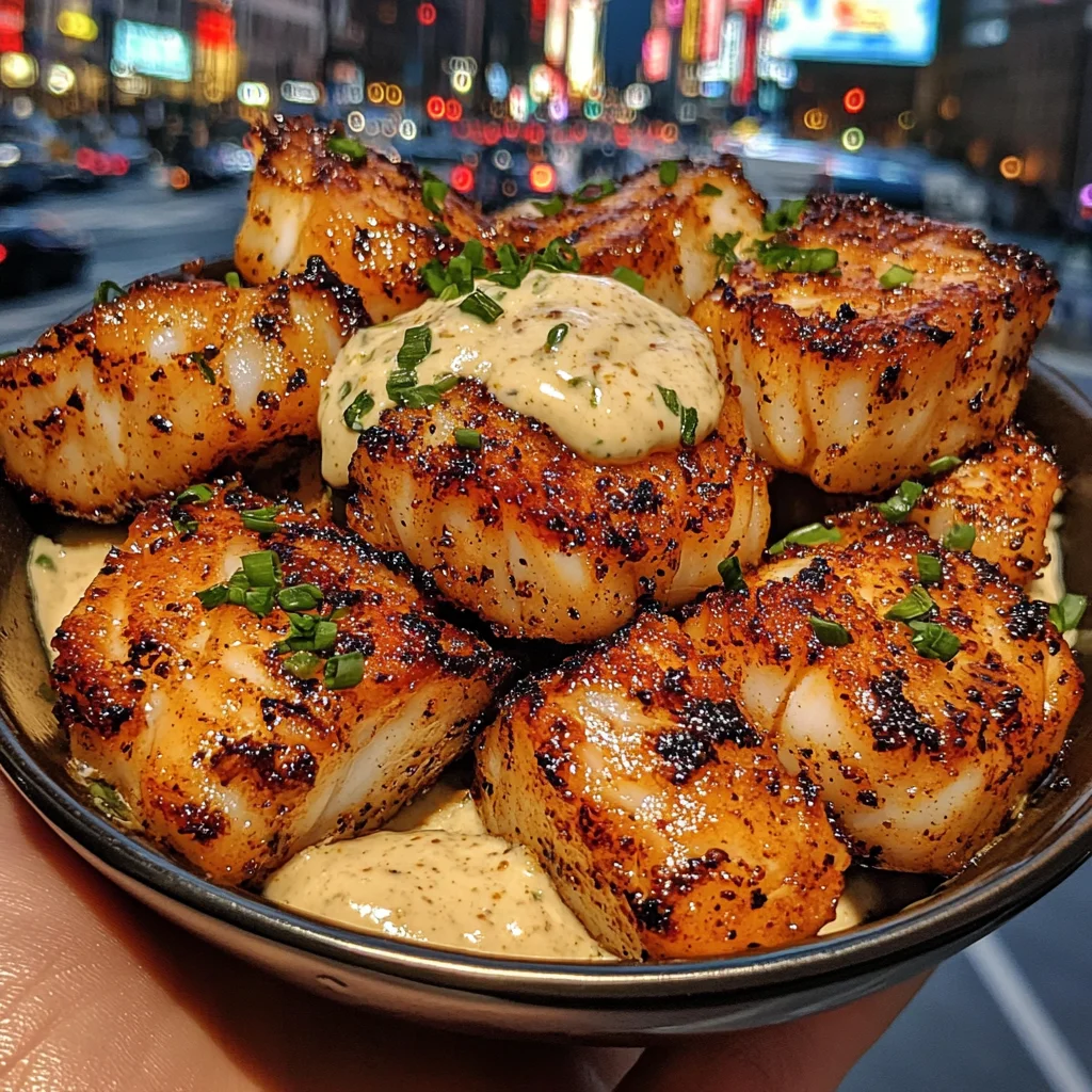 Crispy Cajun Cod Cubes with Garlic Mayo - Lora Chef