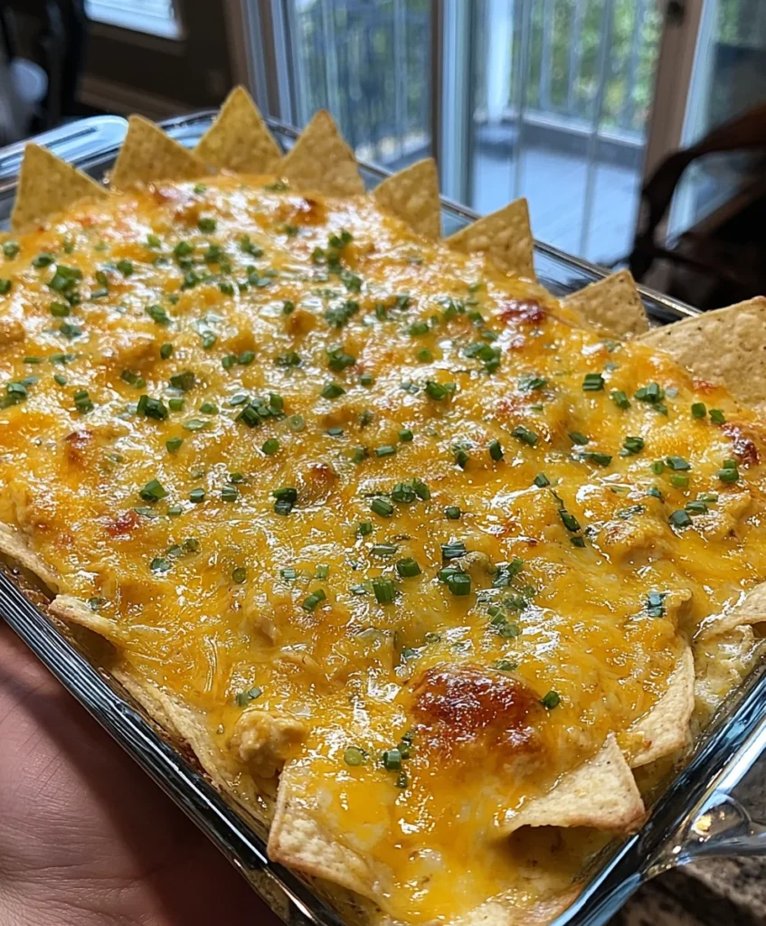 Slow Cooker Creamy Chicken Nacho Casserole - Lora Chef