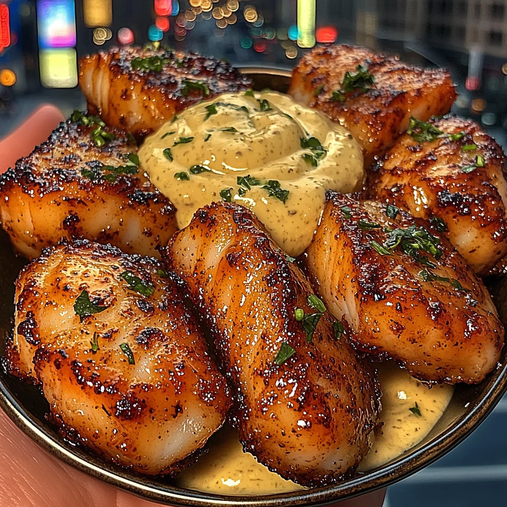 Zesty Cod Bites with Lemon Garlic Aioli - Lora Chef