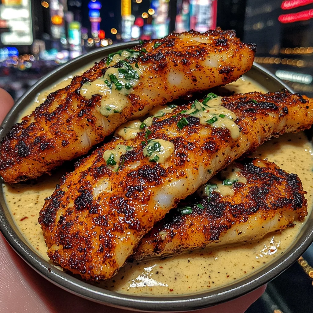 Cajun Cod Strips with Garlic Remoulade - Lora Chef