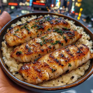 Garlic Butter Cod Strips with Rice Pilaf - Lora Chef