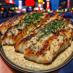 Butter Herb Cod Strips with Dijon Cream - Lora Chef