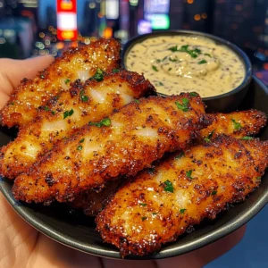 Crispy Pepper Fish Strips with Zesty Aioli - Lora Chef