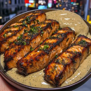Garlic Lemon Salmon Strips with Creamy Dill Sauce - Lora Chef